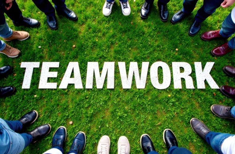 People are Standing Together in a Circle on Grass, Emphasizing Unity ...