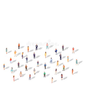 People Standing Top View on White Background Vector Vector Stock ...