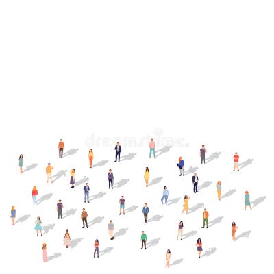People Standing Top View on White Background Vector Vector Stock ...