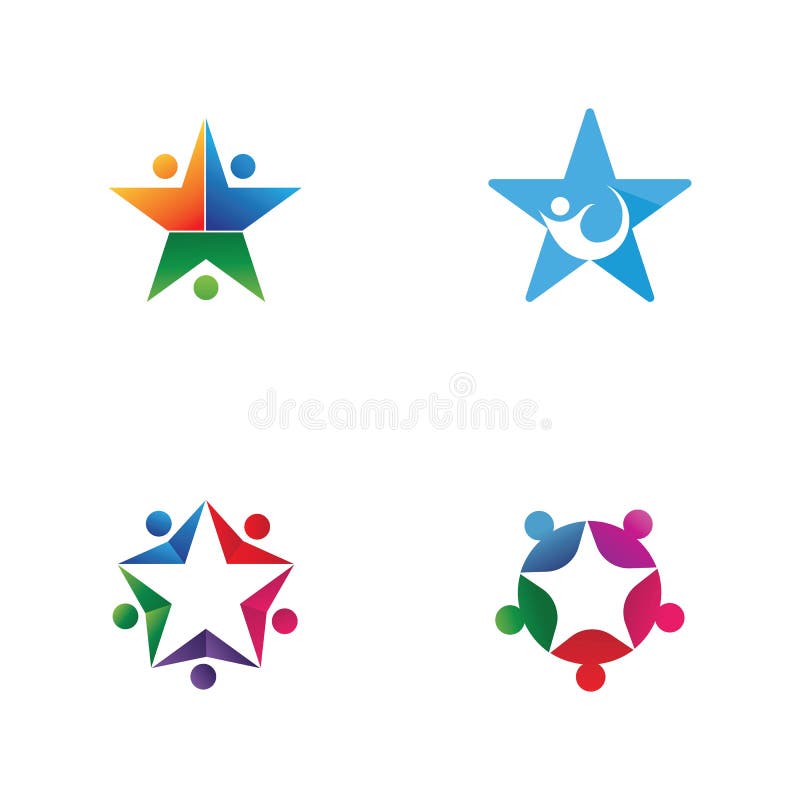 People Star Logo and Symbol Illustration Stock Vector - Illustration of ...