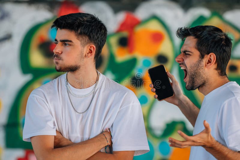 People in the Street Arguing and Yelling Stock Image - Image of ...