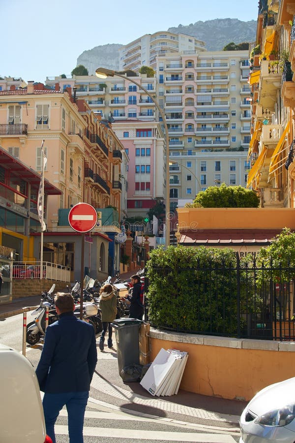 Street of Monaco editorial stock photo. Image of hotel - 35283113