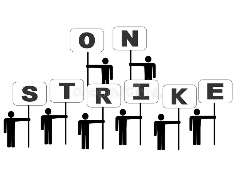 People on strike stock illustration. Illustration of group - 10636087