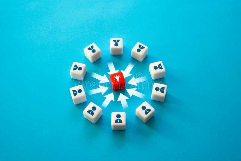 People Strive for an Idea. Teamwork Brainstorming. Cooperation and ...