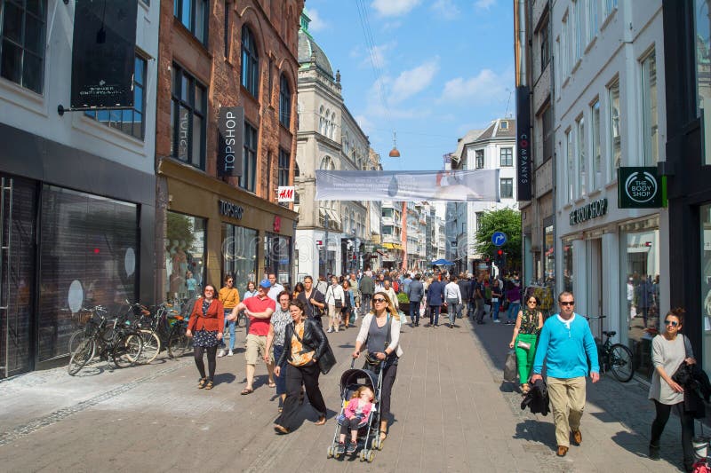 210 Stroget Shopping Street Copenhagen Denmark Stock Photos - Free ...