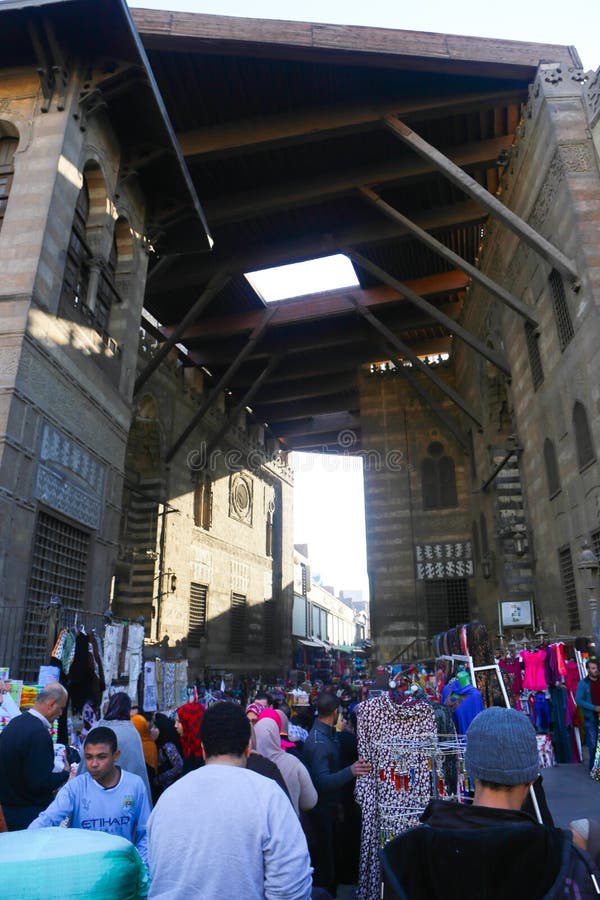 People Stroll at Fatimid Cairo Editorial Image - Image of minarets ...
