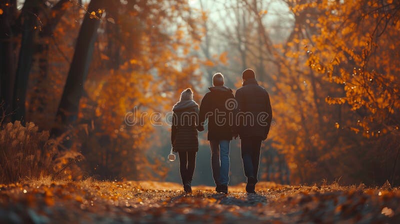 People Strolling through Wooded Path, Surrounded by Nature and Greenery ...
