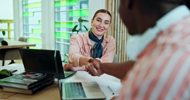 People, Students and Handshake at University for Learning, Study Team ...