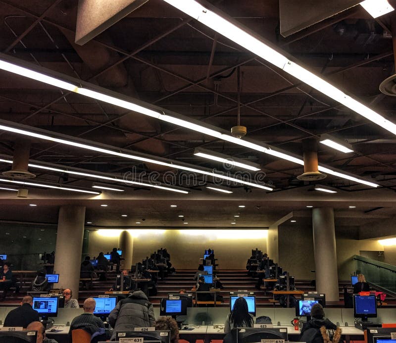 People Studying Inside Toronto Reference Public Library Computer Lab ...
