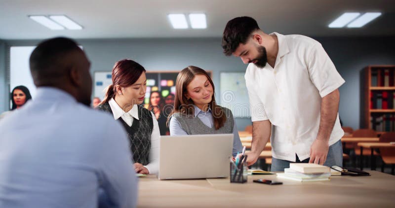 People Studying Knowledge in Classroom Indoors Stock Photo - Image of ...