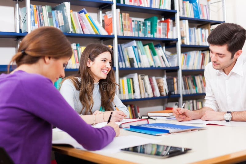 People Studying in a Library Stock Photo - Image of senior, university ...