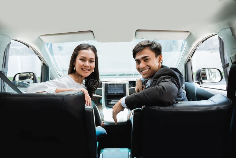 People in Suit Driving a Car Looking Back To Camera Stock Photo - Image ...