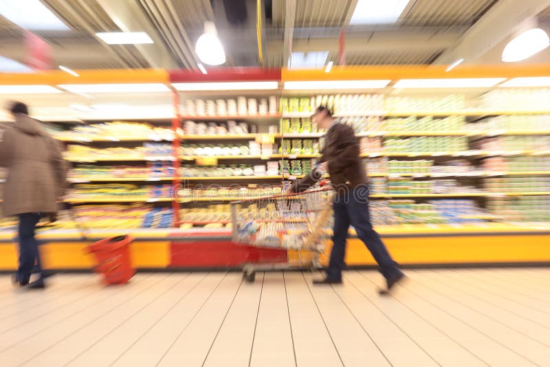 People in supermarket editorial stock image. Image of mall - 48104394