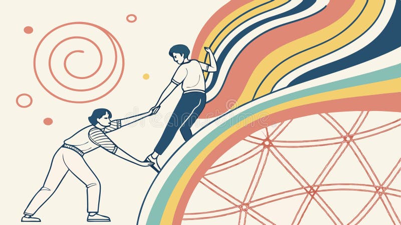 People Supporting Each Other, Teamwork Collaboration Vector Design Generative AI Stock Vector ...