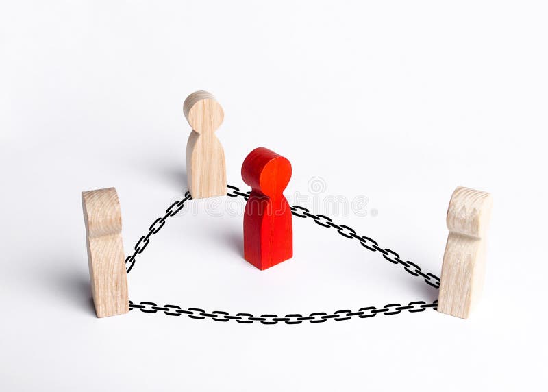 People Surrounded the Red Man with Chains. Catch the Criminal ...