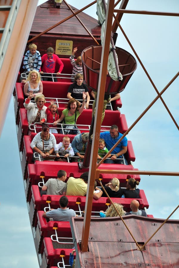 People on Swinging Ship Under Blue Cloudy Sky Editorial Image - Image ...