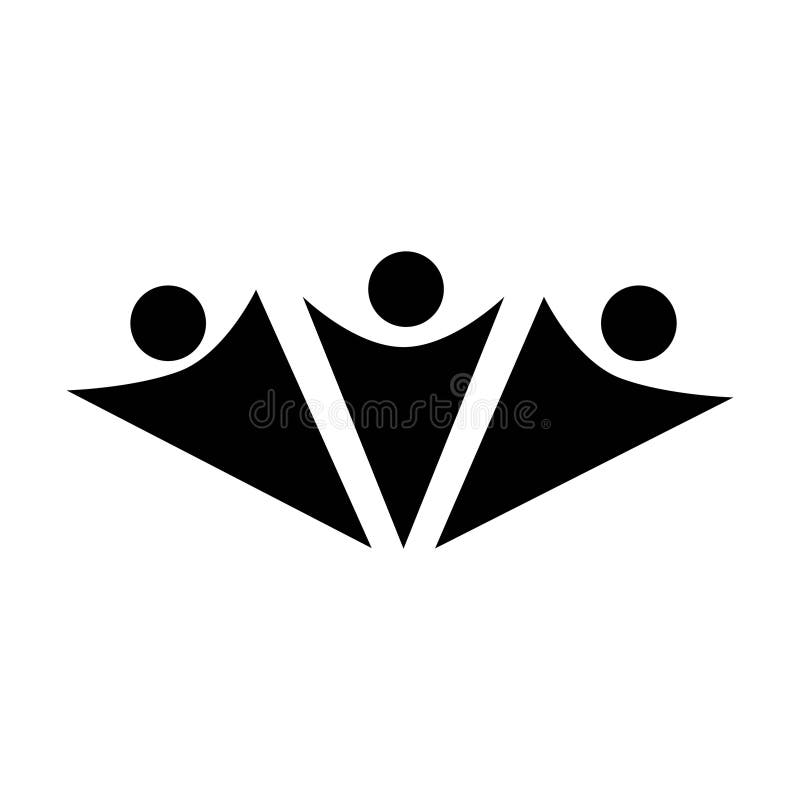 People Symbol Icon, Team of Community Group Connection Logo for Graphic ...