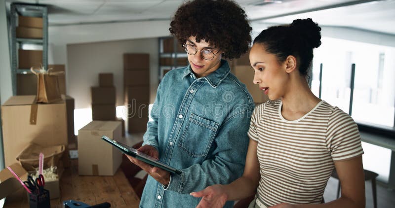 People, Tablet and Teamwork for Supply Chain Logistics, Inventory Check and Factory for ...