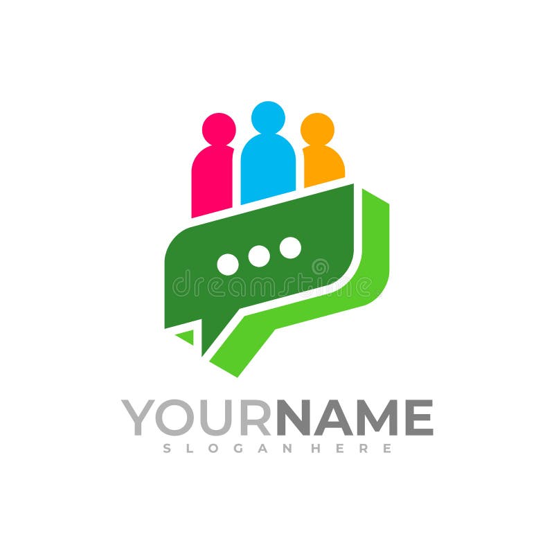 People Talk Logo Vector Template, Creative Consult Logo Design Concepts ...