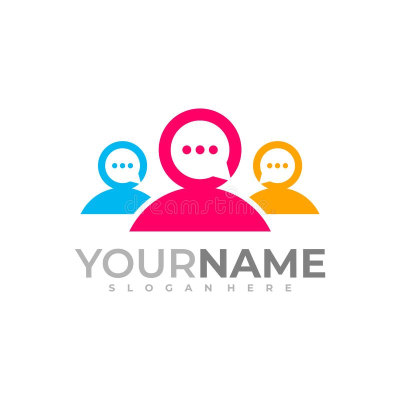People Talk Logo Vector Template, Creative Consult Logo Design Concepts ...
