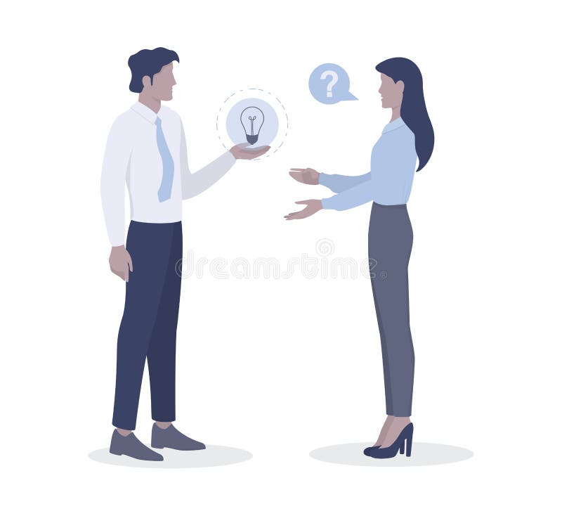 People Talk and Sharing Ideas. Business People Chatting Stock Vector ...