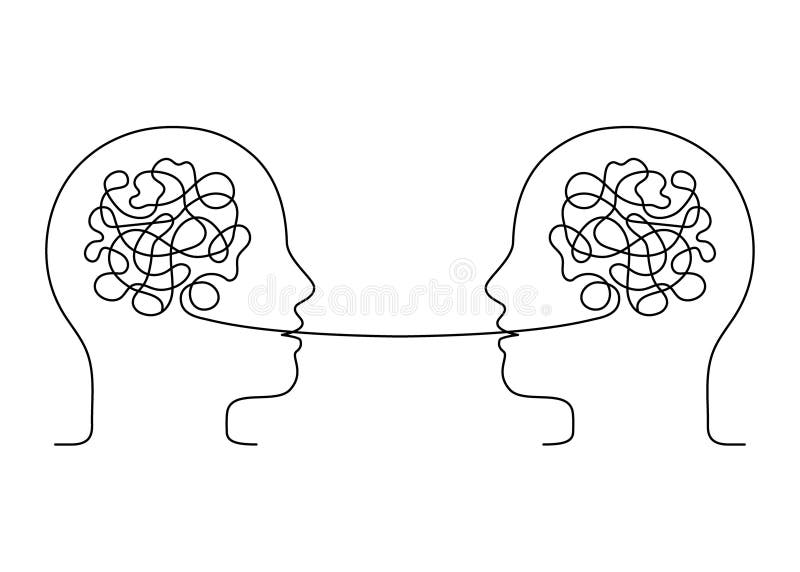 Brain Conversation Graphic Stock Illustrations – 587 Brain Conversation ...
