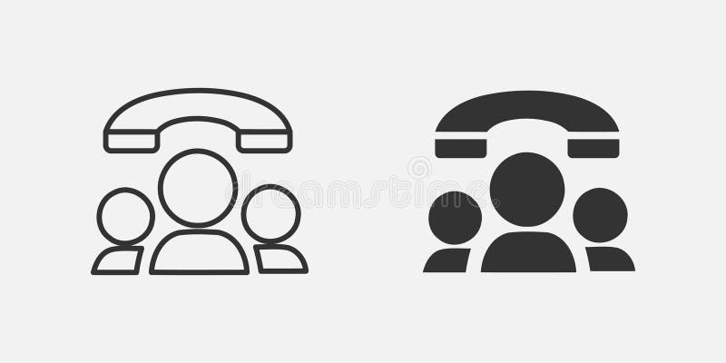 People Talk Vector Icon. Group Call Icon Symbol Stock Vector ...