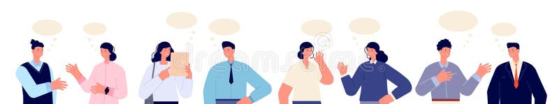 People Talking Characters. Communication Group, Talk or Chat Idea Stock ...