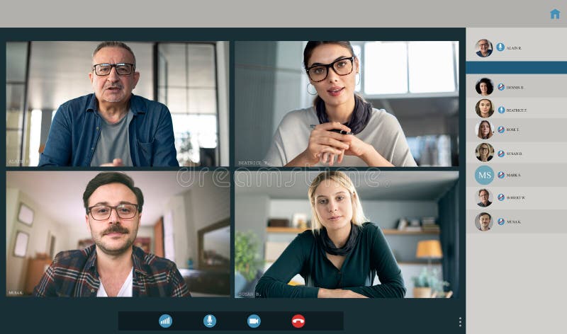 People are Talking on Computer Stock Image - Image of meeting, computer ...