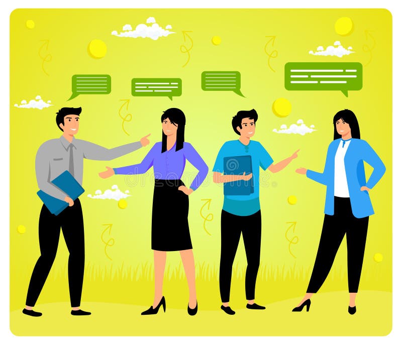 People Talking Concept.Office Team Communication and Interaction. Stock ...