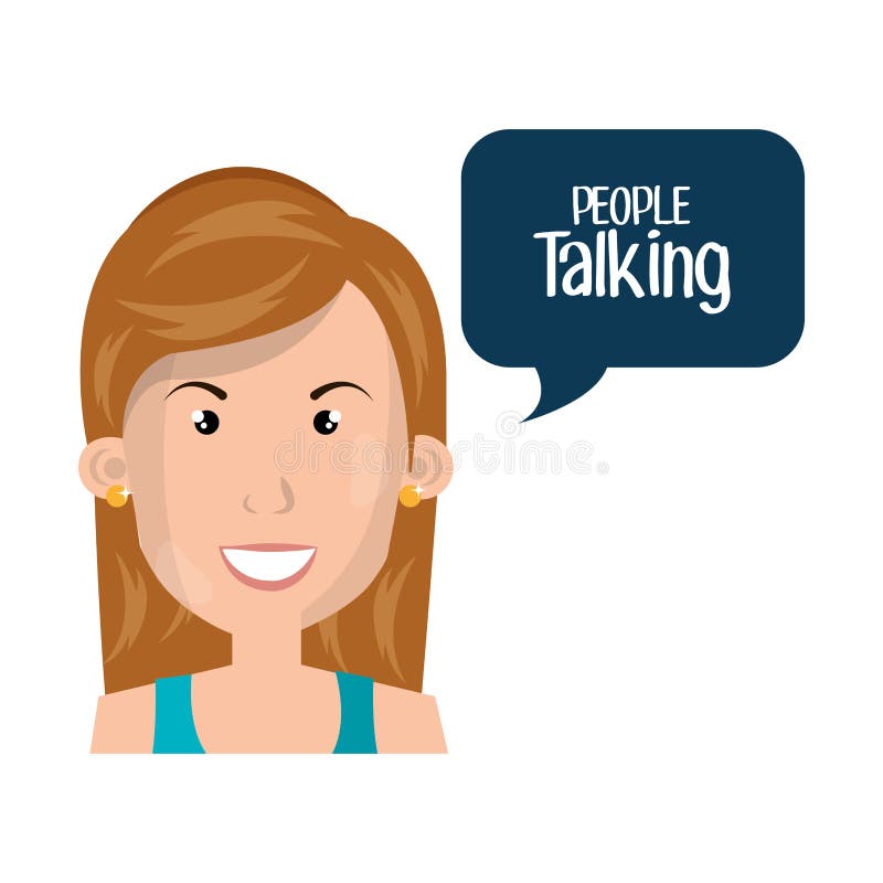 People talking design stock illustration. Illustration of silhouette ...