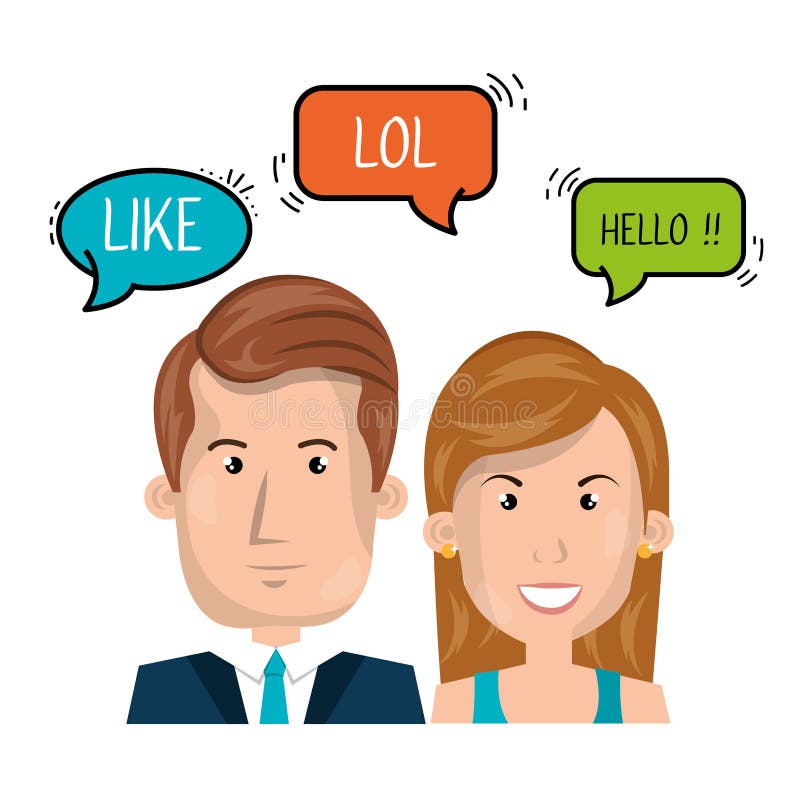 People talking design stock illustration. Illustration of chat - 69267235