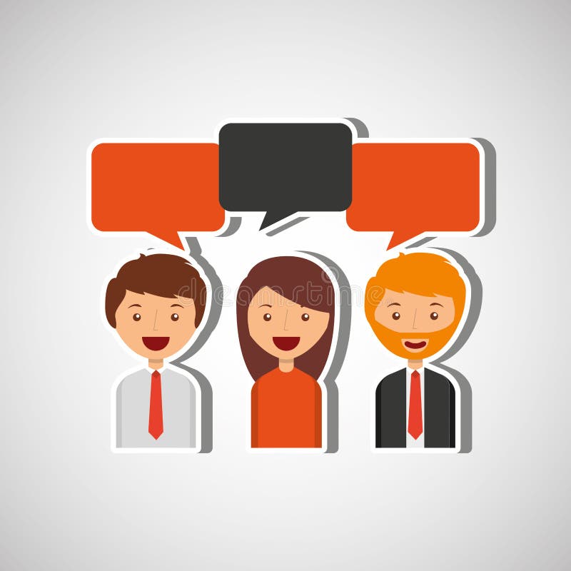 People talking design stock illustration. Illustration of male - 70141795