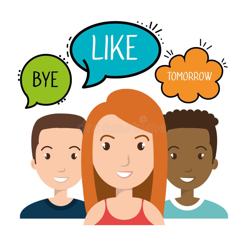 People talking design stock illustration. Illustration of idea - 71865621