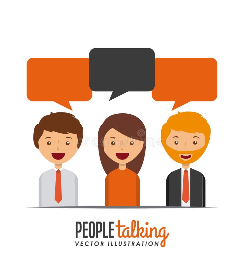 People talking stock vector. Illustration of symbol, speak - 60268966