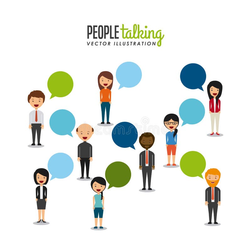 People talking stock vector. Illustration of message - 60268974