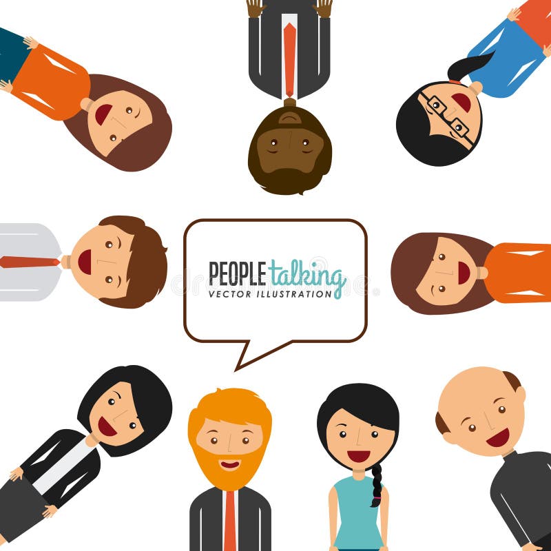 People talking stock vector. Illustration of conversation - 60269001