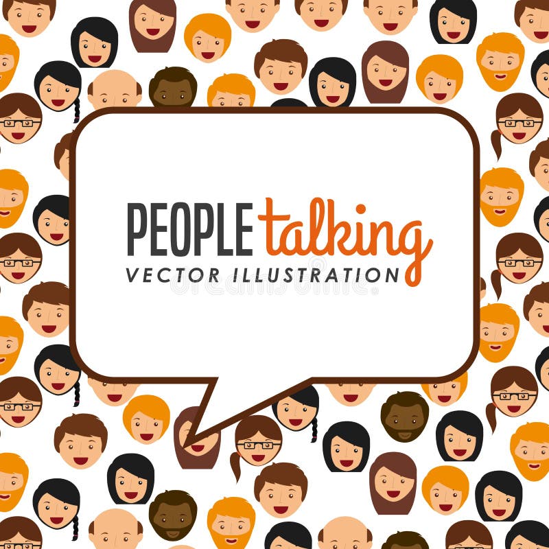 People talking stock vector. Illustration of discussion - 60270368
