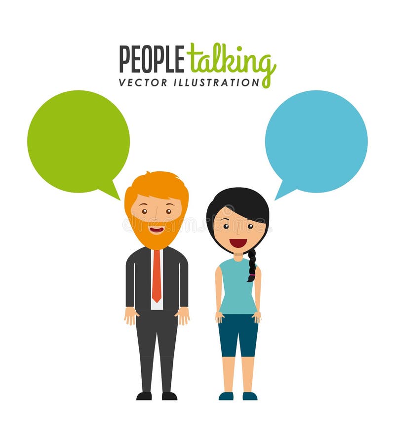 People talking stock vector. Illustration of graphic - 60270380