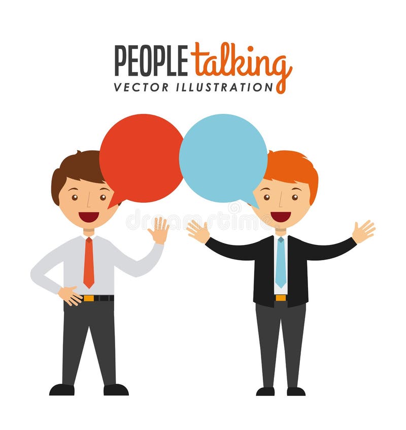 People talking stock vector. Illustration of debate, background - 60270549