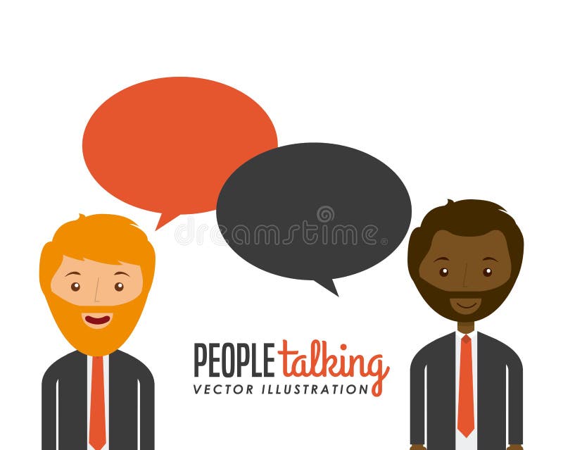 People talking stock vector. Illustration of message - 60269419