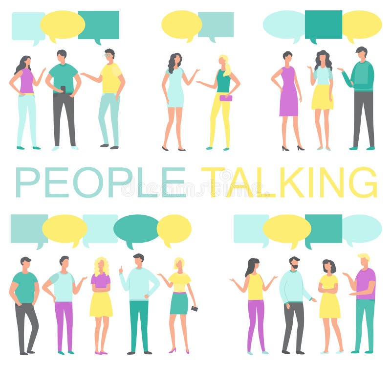 People Talking and Discussing Something Vector Stock Vector ...