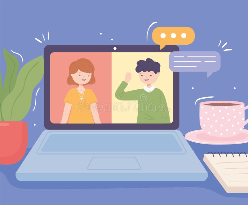 People talking distance stock vector. Illustration of vector - 232922962