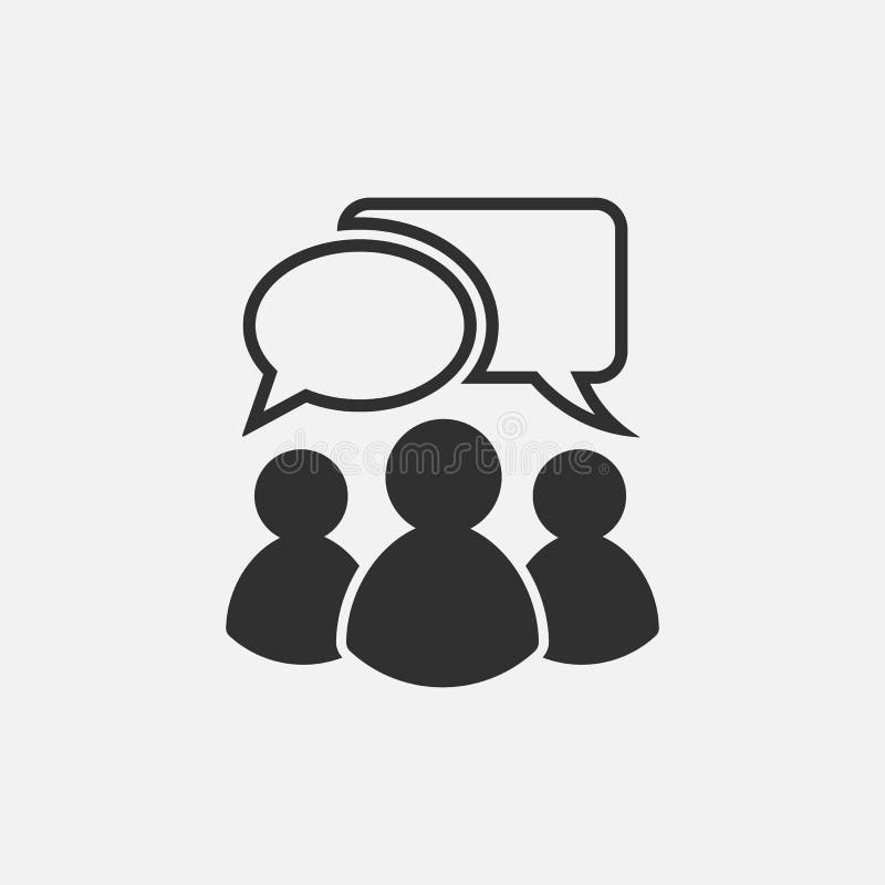 People Talking Icon. Isolated on White Background. Vector Illustration ...