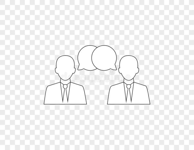People Talking Icon on Transparent Background. Vector Illustration ...