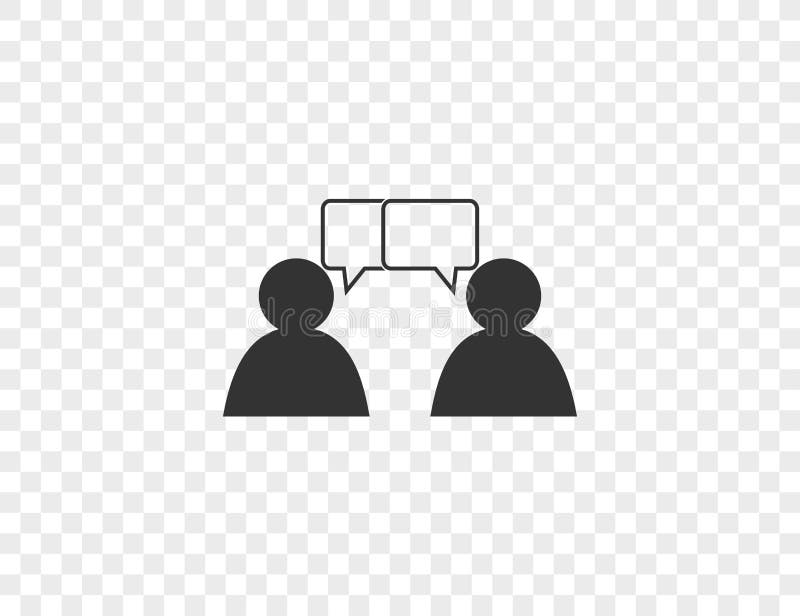 People Talking Icon on Transparent Background. Vector Illustration ...