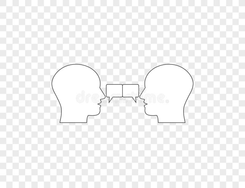 People Talking Icon on Transparent Background. Vector Illustration ...