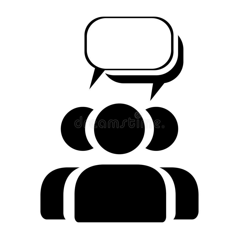 People Talking Icon Vector Illustration Stock Vector - Illustration of ...