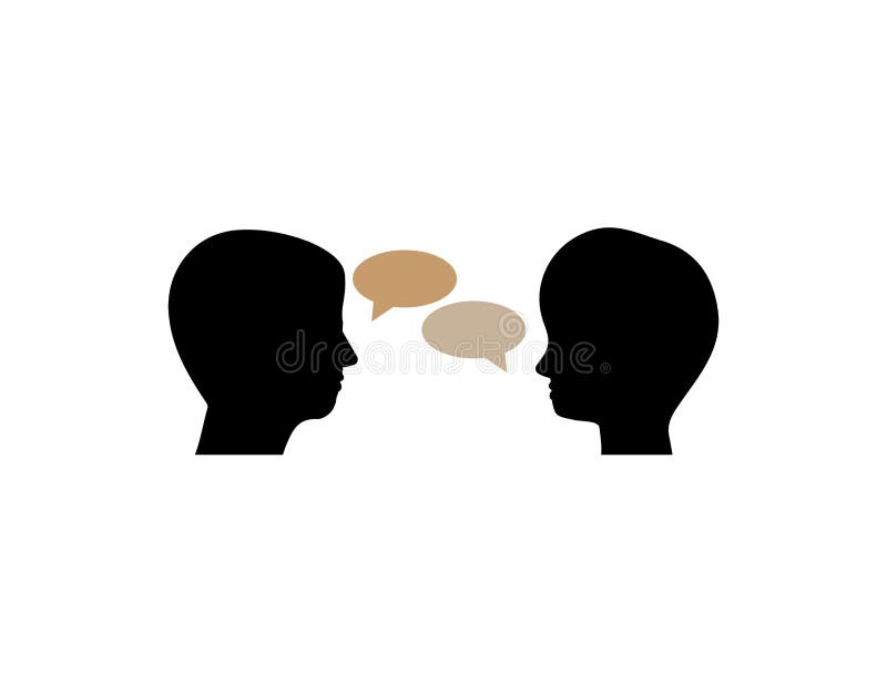 People Talking Icon on Transparent Background. Vector Illustration ...