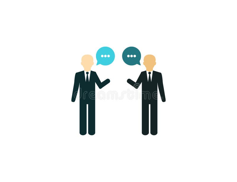 People Talking Icon on Transparent Background. Vector Illustration ...